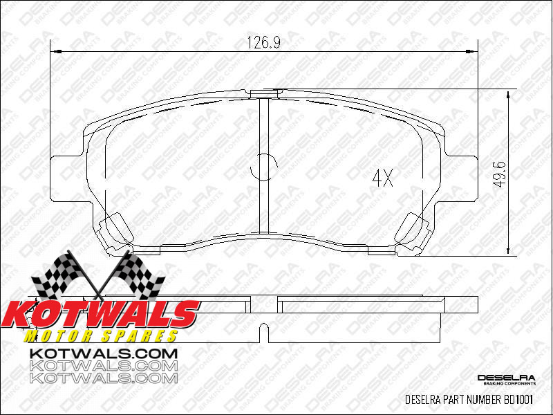 BRAKE PAD FRONT TOYOTA AVANZA 1.3 06- K3F 1NR 3SZ 2NR - Kotwals Motor ...