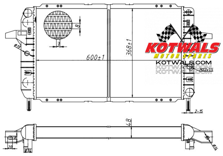 RADIATOR FORD SAPPHIRE 3.0 1988-1993 - Kotwals Motor Spares | Online ...