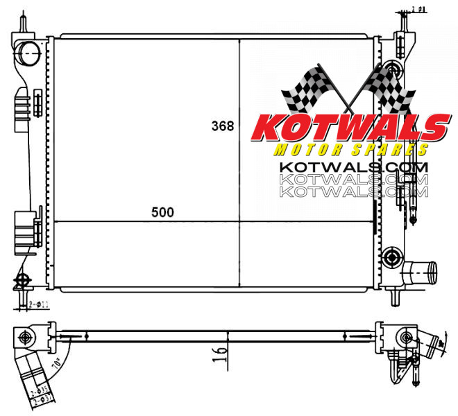 RADIATOR KIA RIO 1.2 1.4 11-ONWARDS G4LA G4FA RADIATOR HYUNDAI ACCENT 1 ...