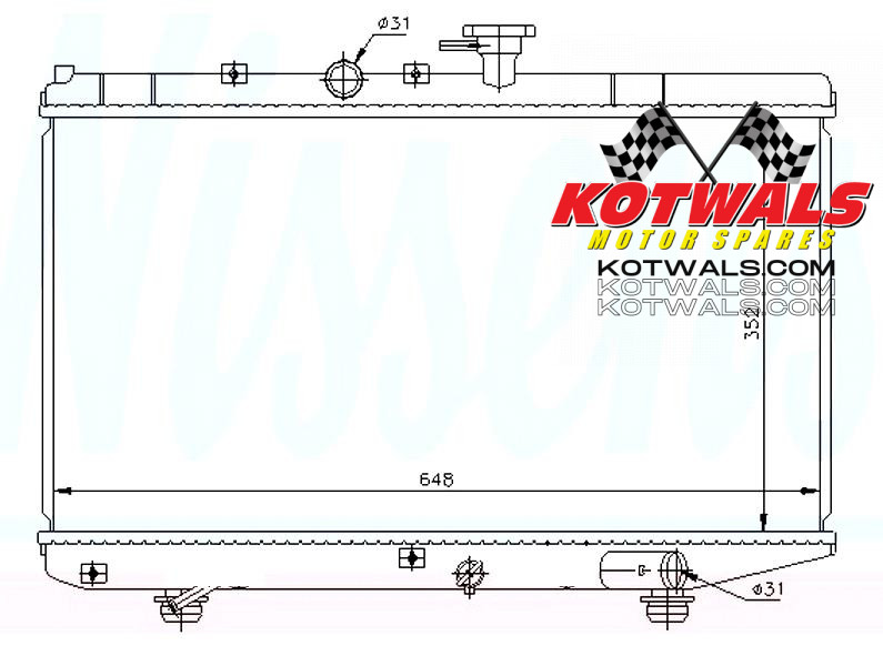RADIATOR KIA RIO 1.3 1.5 00-05 A3E A5D - Kotwals Motor Spares | Online ...