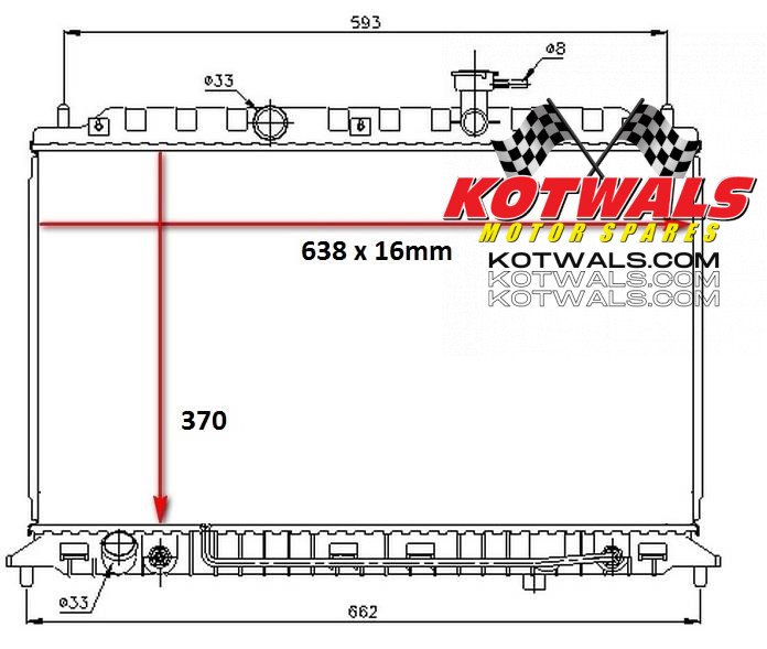 RADIATOR KIA RIO 1.4 1.6 05-12 G4EE G4ED-ALPHA - Kotwals Motor Spares ...