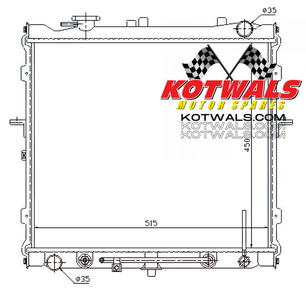 RADIATOR KIA SPORTAGE 2.0 98-04 FE 16V - Kotwals Motor Spares | Online ...
