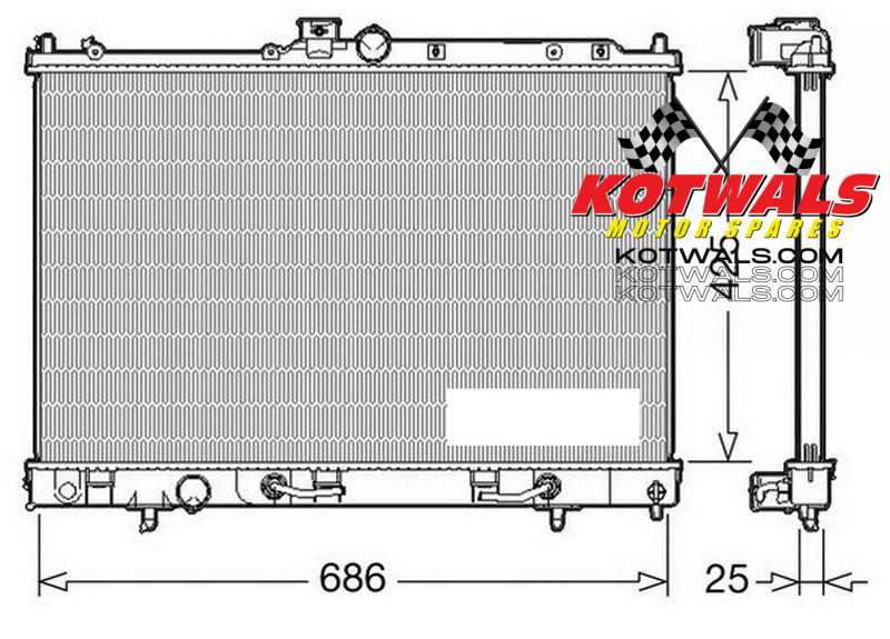 RADIATOR MITSUBISHI OUTLANDER 2.4 03-07 4G69 RADIATOR PEUGEOT 4008 2.0 ...