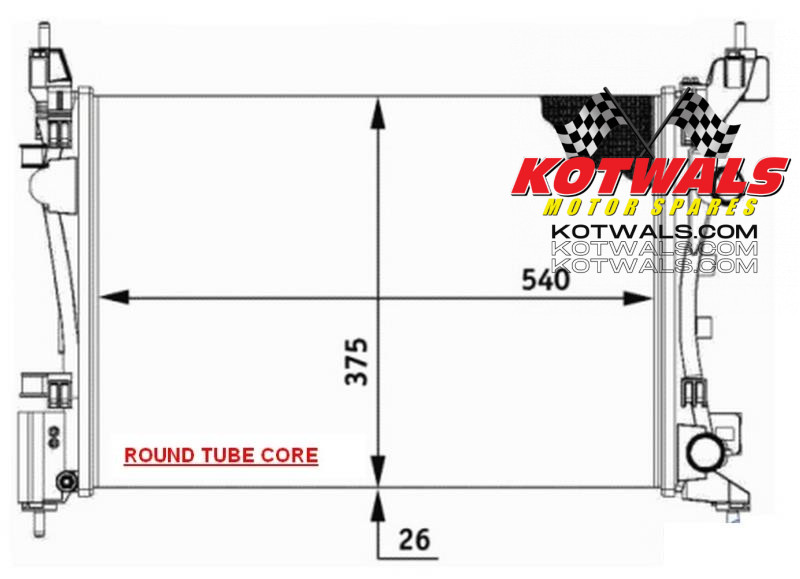 RADIATOR OPEL CORSA 1.4 07-10 Z14XEP RADIATOR FIAT GRAND PUNTO 1.3 06 ...