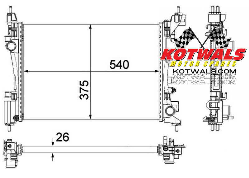 RADIATOR OPEL CORSA 1.4 10-15 A14XER RADIATOR OPEL ADAM 1.4 14-ONWARDS ...
