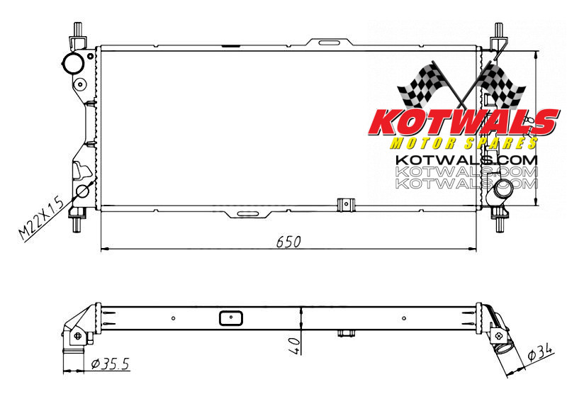 RADIATOR OPEL CORSA 1.7 98-04 4EE1 Z17DTH - Kotwals Motor Spares ...