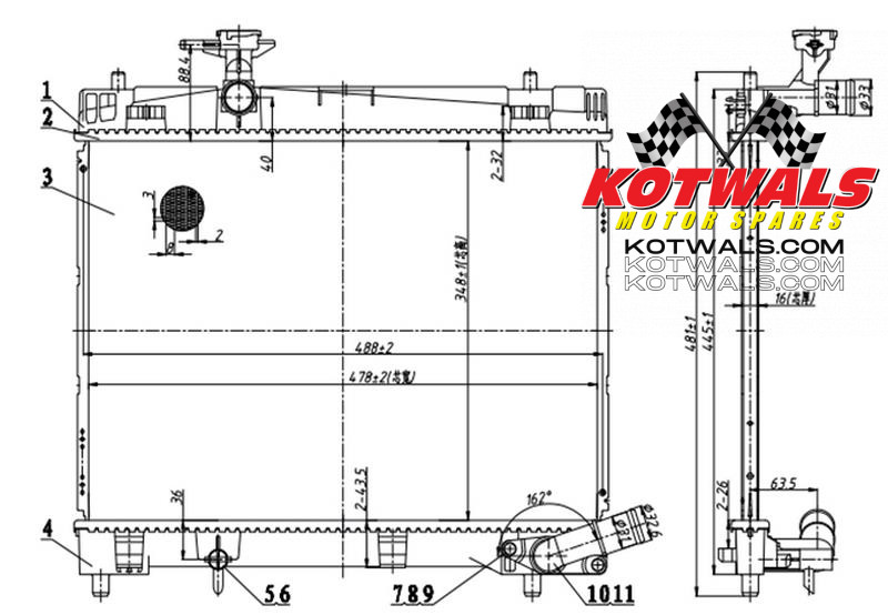 RADIATOR TOYOTA YARIS 1.0 1.3 1.5 11-ONWARDS 1KR-FE 1NR-FE 1NZ-FXE ...