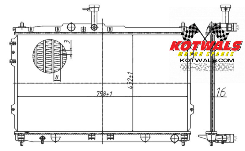 RADIATOR HYUNDAI H1 2.4 2.5 09-ONWARDS G4KC D4CB-L - Kotwals Motor ...